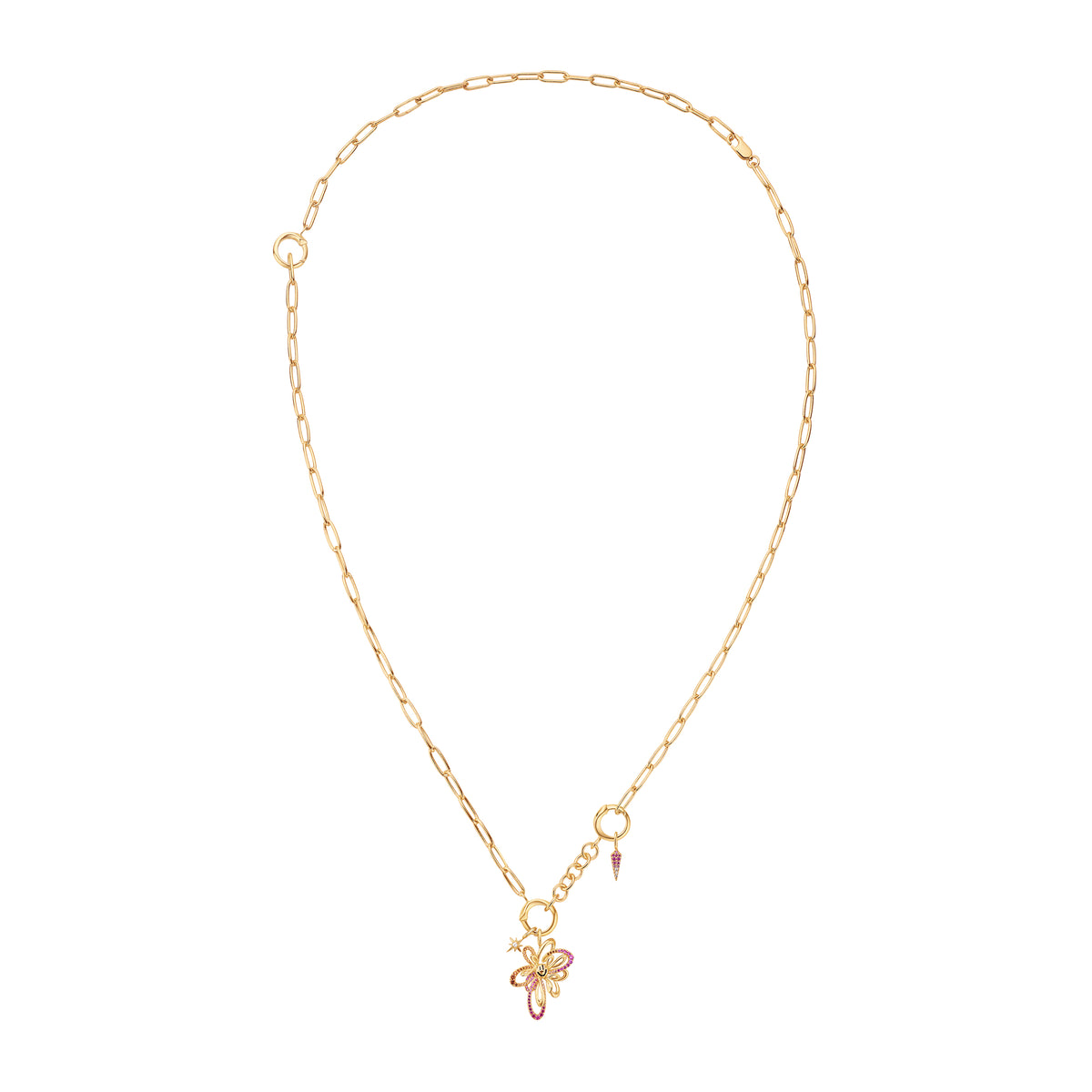 Gold Mini Link Charm Chain Connector Necklace – Ania Haie EU