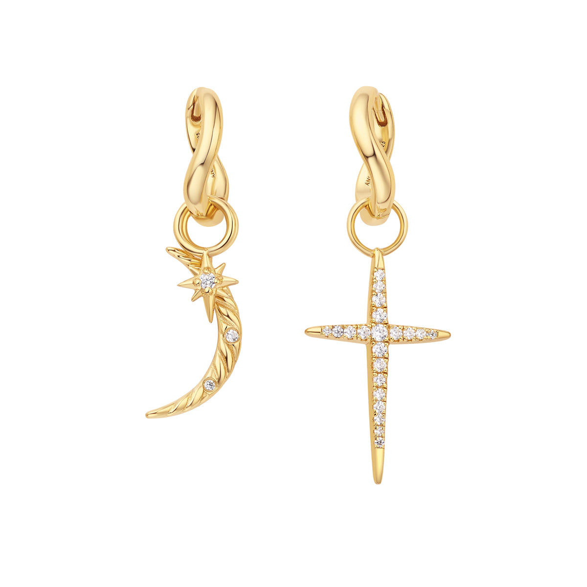 Gold Twist Huggie Hoop Earrings – Ania Haie EU