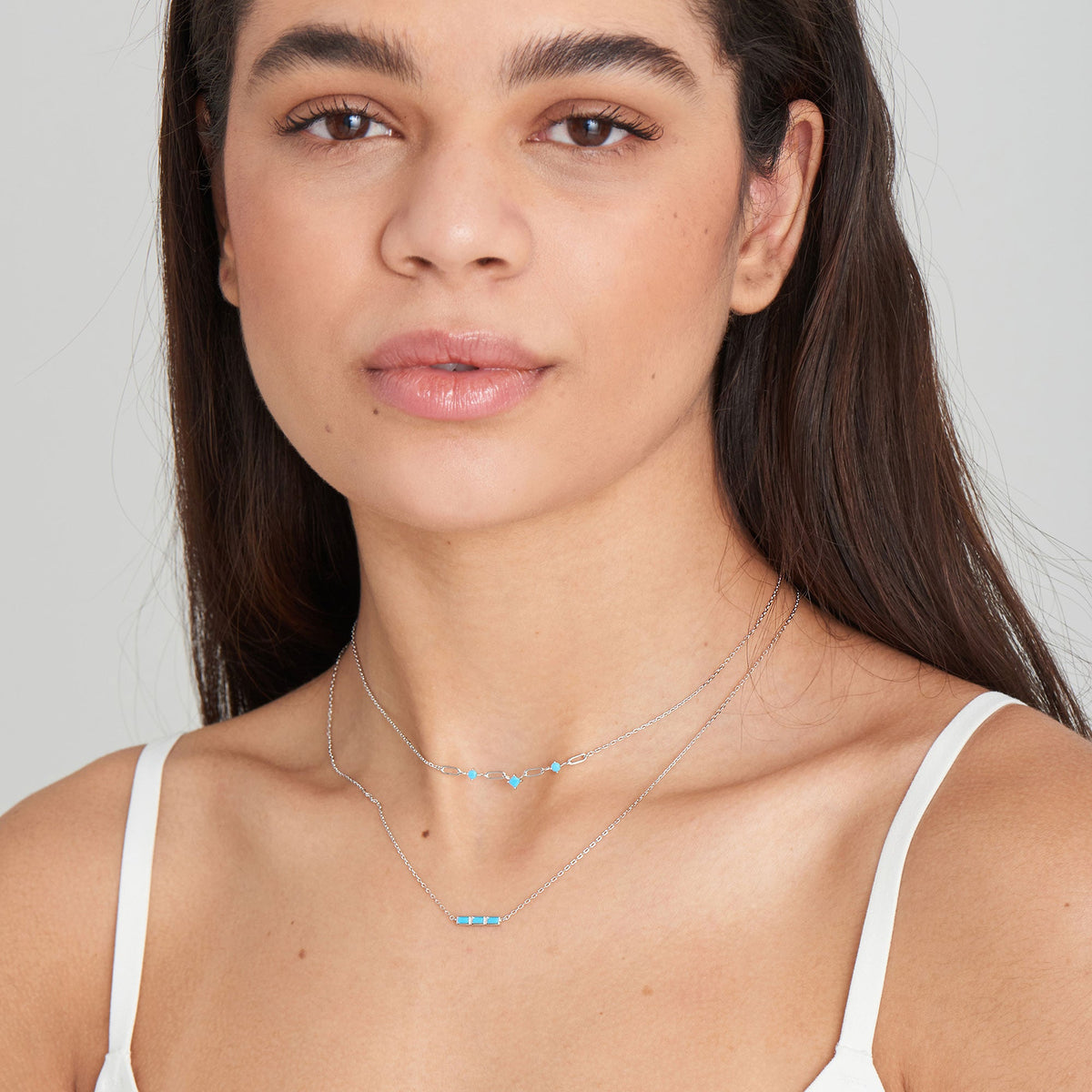Turquoise Silver Bar Necklace – Ania Haie EU