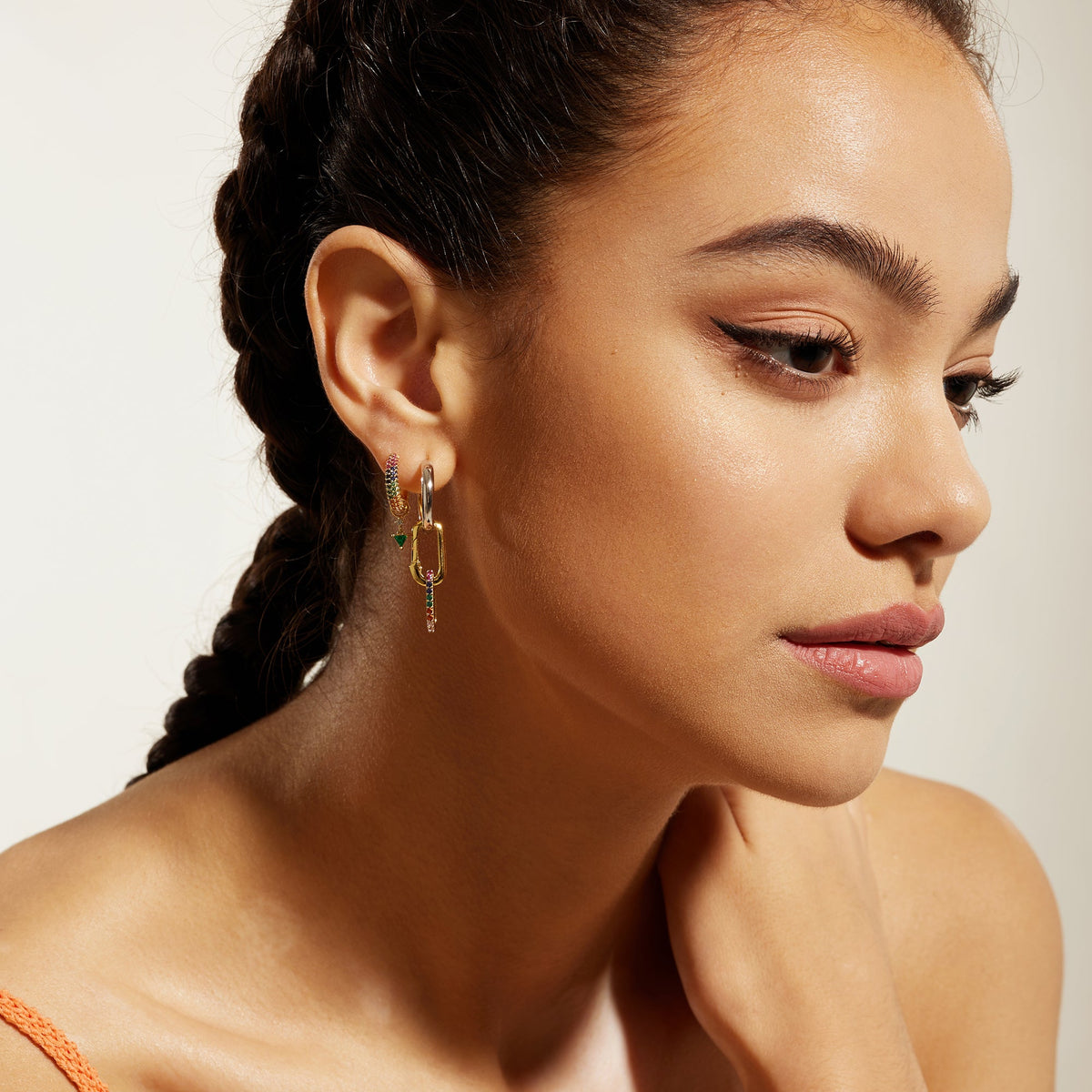 Gold Sparkle Drop Green Earring Charm – Ania Haie EU