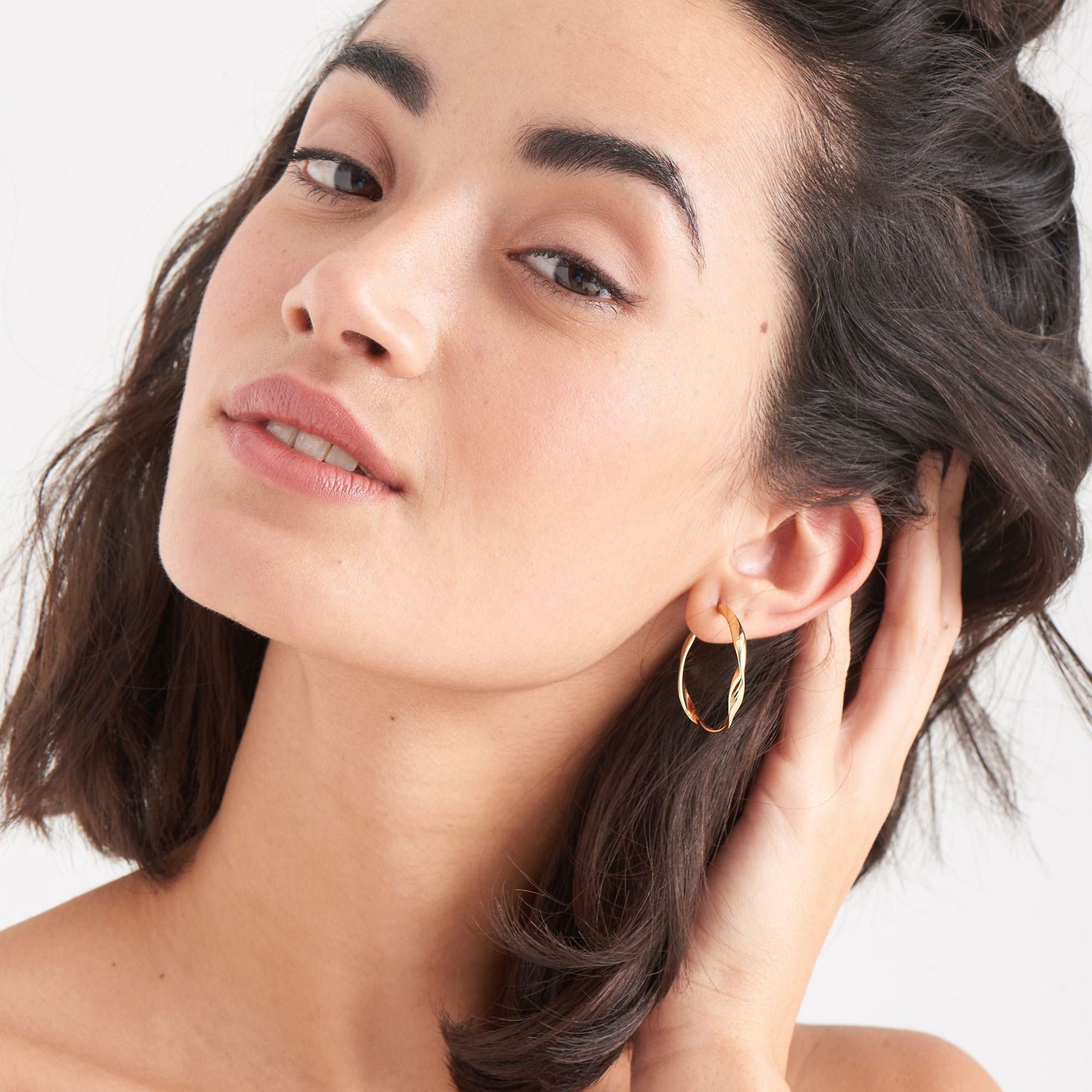 Gold Twist Hoop Earrings – Ania Haie EU