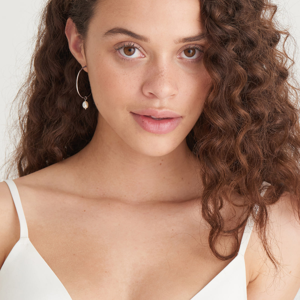 Silver Pearl Hoop Earrings – Ania Haie EU