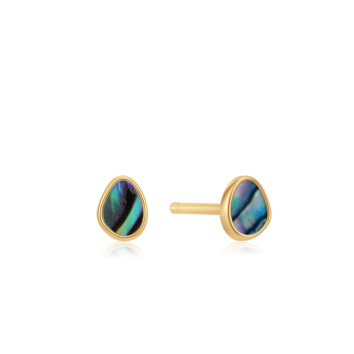 Gold Tidal Abalone Stud Earrings – Ania Haie EU